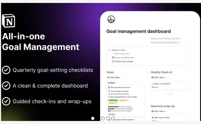 Best Notion Goal Tracker Template – Achieve Your Goals